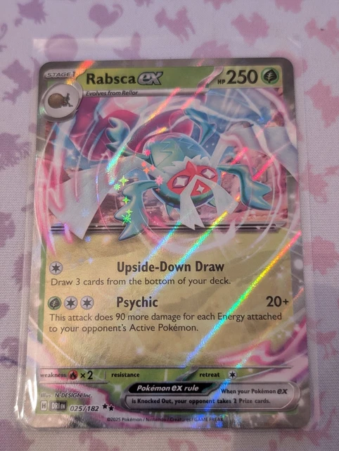 POKÉMON TCG DESTINED Rivals Rabsca EX Ultra Rare Holographic Card 025/ ...