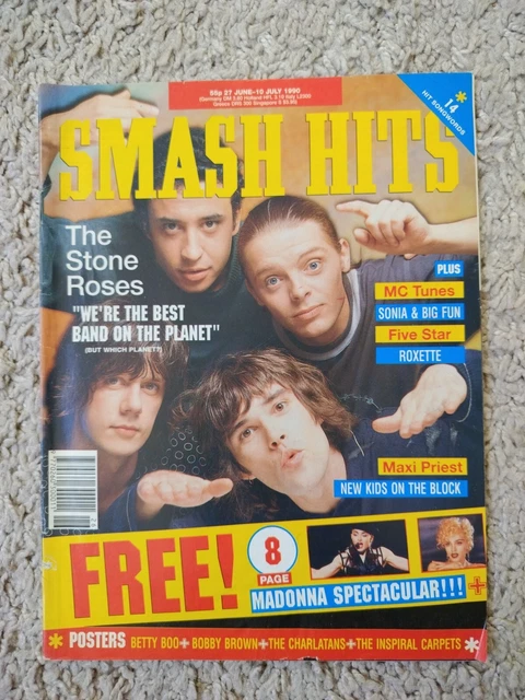 SMASH HITS MAGAZINE June 27th 1990 Madonna Betty Boo Bobby Brown ...