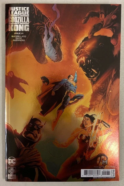 JUSTICE LEAGUE VS Godzilla Vs Kong #1 (2023) variante feuille VF/NM DC ...