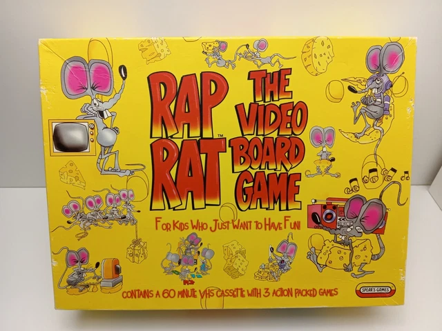 VINTAGE RAP RAT Video Board Game Boxed Complete Spears 1992 Retro 1990s ...