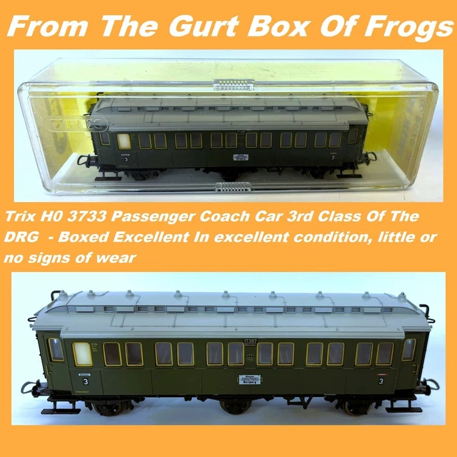 TRIX H0 3733 Passenger Coach Car 3rd Class Of The DRG £22.00 - PicClick UK