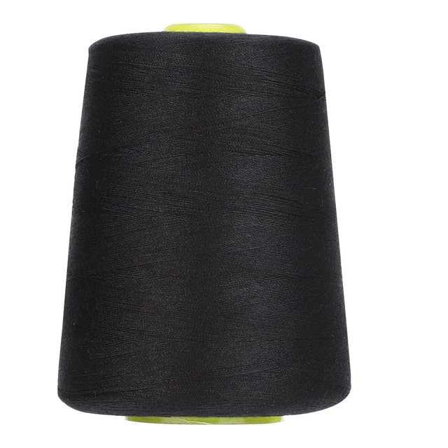 (BLACK)SEWING MACHINE THREAD 8000 Yards High Grade Polyester Household ...