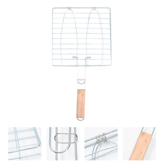 BARBECUE TREILLIS MÉTALLIQUE Poissons Panier De Cuisson Poissons Cage ...