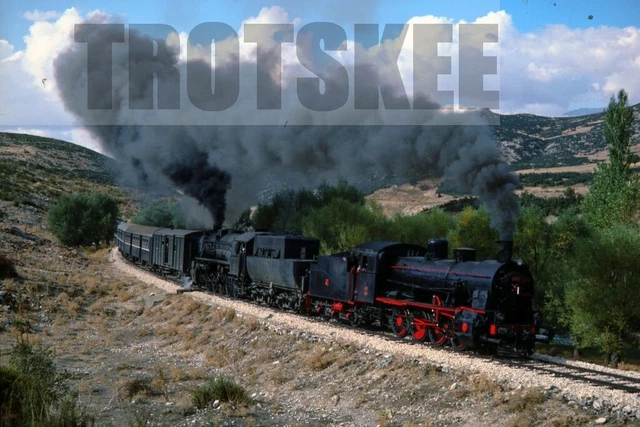 35MM SLIDE TCDD Turkey Railways Steam Loco 44069 Egirdir 1987 Original ...