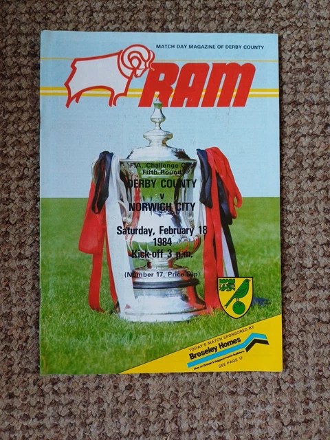 DERBY COUNTY FC Programmes £5.45 - PicClick UK