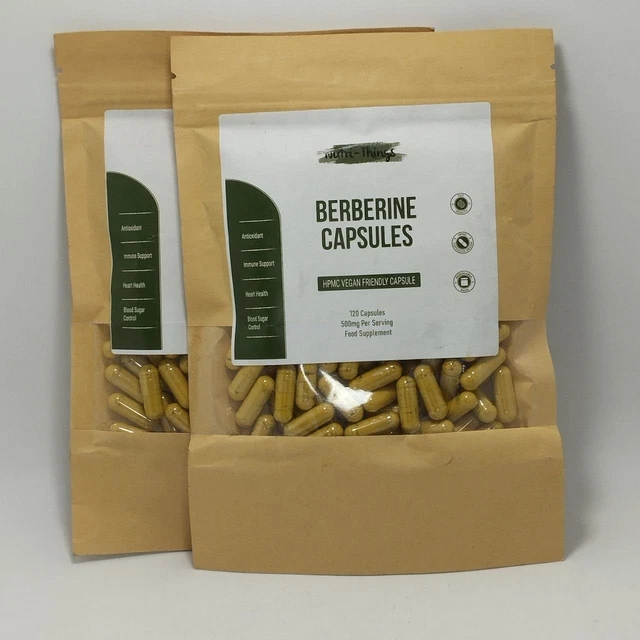 NUTRI - THINGS Berberine Supplement for Immunity 500mg 120 Capsules 2 ...