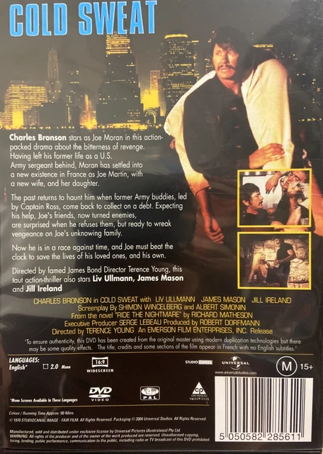 COLD SWEAT REGION 4 DVD (1970 Charles Bronson revenge action thriller ...