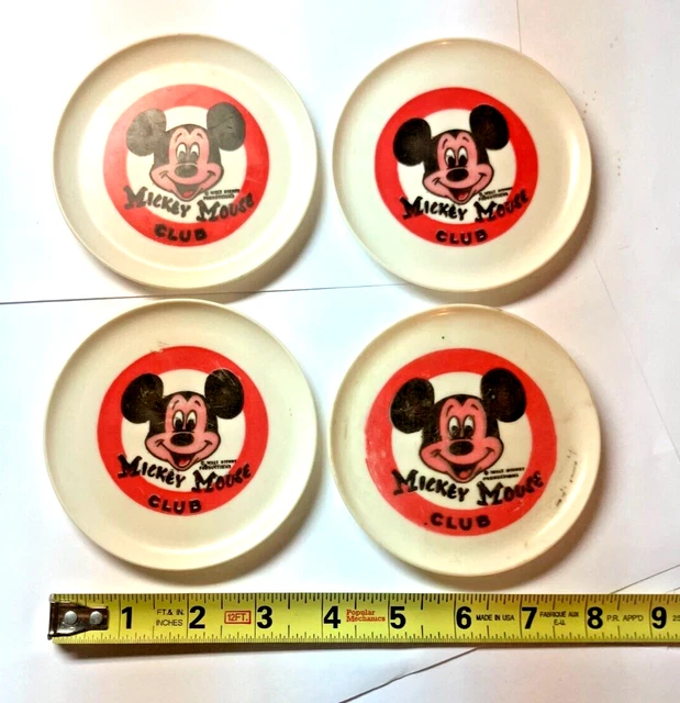 VINTAGE 1950S-60S DISNEY - Mickey Mouse Club Logo Mini Plastic Plate ...