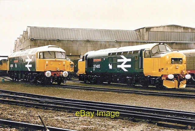 PHOTO RAILWAY 6X4 Class 37 37405 ex works at Eastfield 11/4/1986 Pic 2 ...