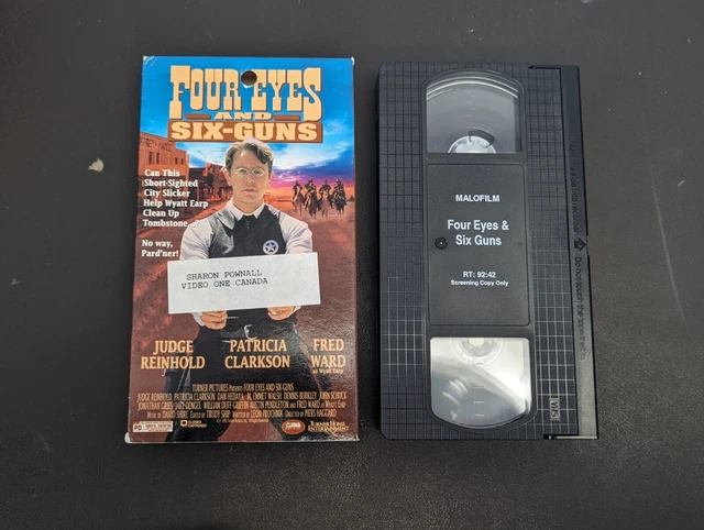 FOUR EYES & Six Guns Malofilm VHS Screener Copy Judge Reinhold Patricia ...