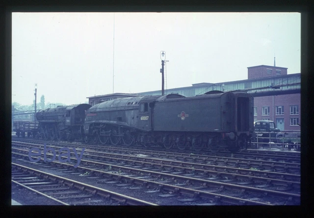 ORIGINAL 35MM SLIDE- ex LNER A4 60007 & BR 71000 at Crewe works £3.79 ...