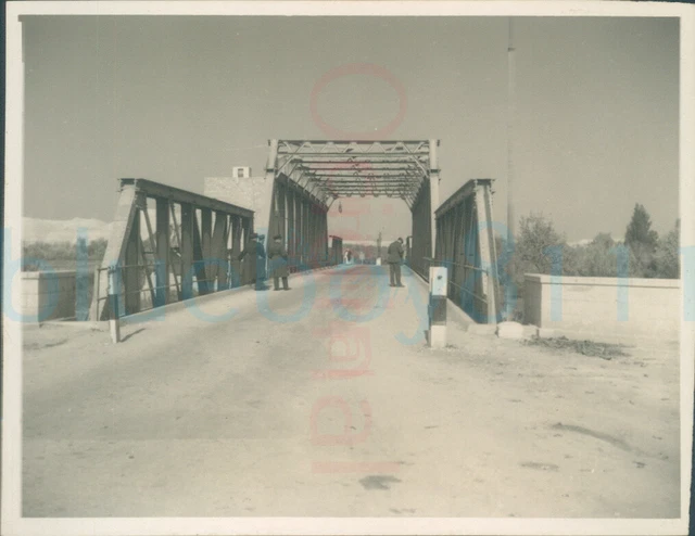 WW2 ROYAL ENGINEERS on an unidentified bridge 3x2.5" Orig Photo Hodgson ...