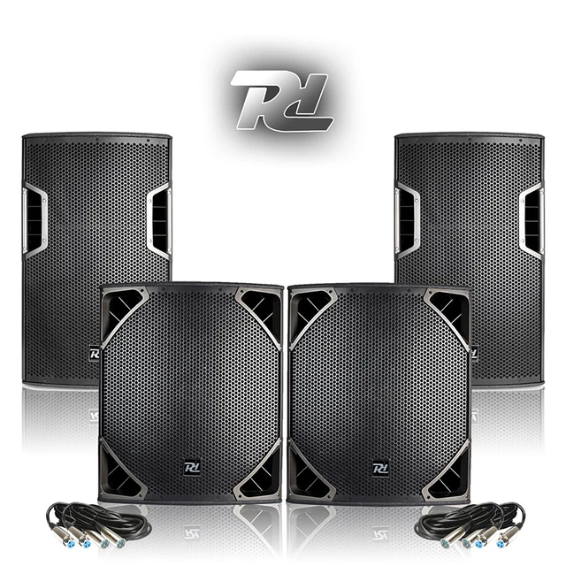 PA SOUND SYSTEM Powered Speakers SubWoofers DJ Club Tour Installation ...