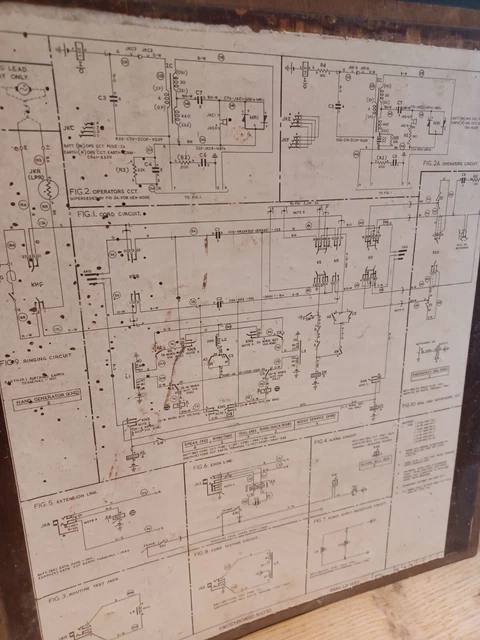 VINTAGE TELEPHONE SWITCHBOARD diagrams N1070 DGM LD 133/ 1 (paper on ...
