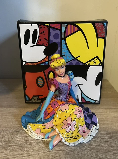 DISNEY BY ROMERO Britto Cinderella Sitting Pop art Figurine 4030818 £68 ...