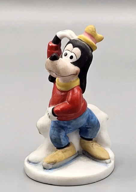 VINTAGE GOOFY ICE Skating The Disney Collection 1987 Porcelain Fingure ...