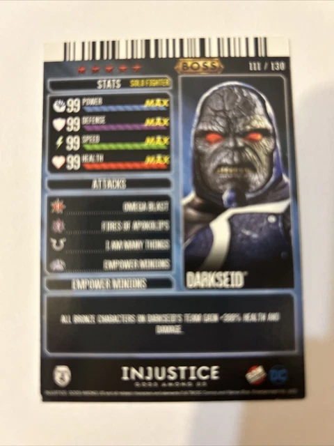 INJUSTICE GODS AMONG Us Arcade, carte Boss #111 DARKSEID version ...