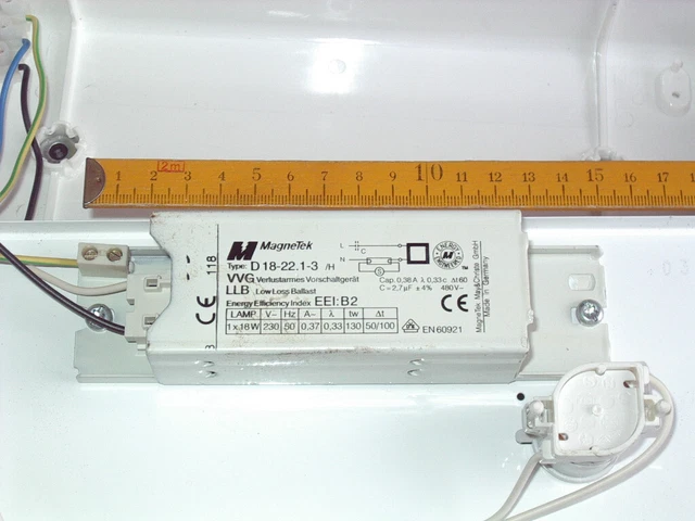 VORSCHALTGERÄT MAGNETEK D 18-22.1-3 f Kompaktleuchtstofflampe Osaram Dulux L 18W EUR 7,95 ...