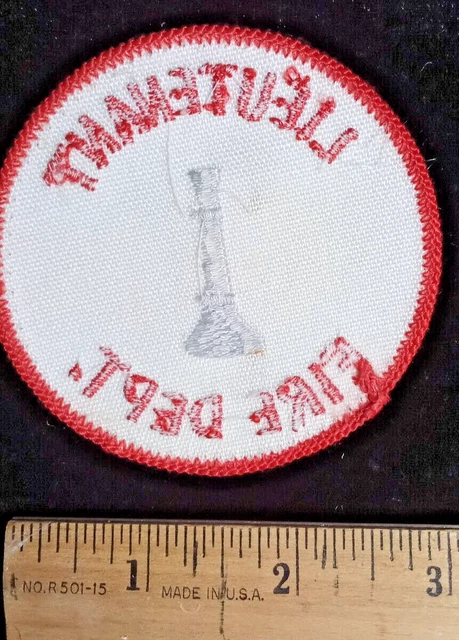 VINTAGE EMBROIDERED FIREFIGHTER Fire Department Uniform Patch ...