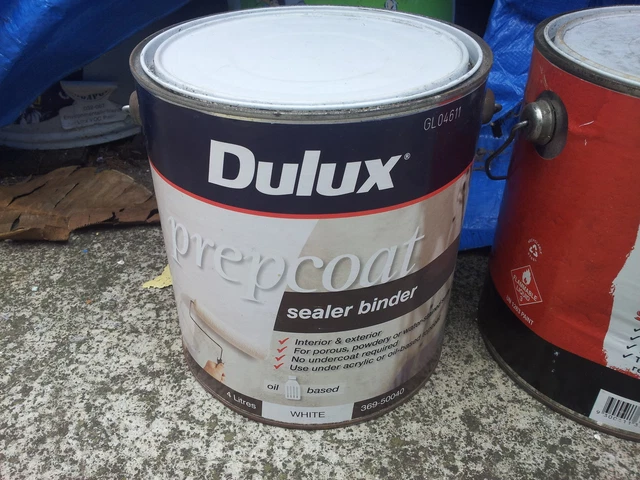 DULUX 4 LITRE Preplock Sealer-Binder Oil-Base White Colour Paint $45.00 ...