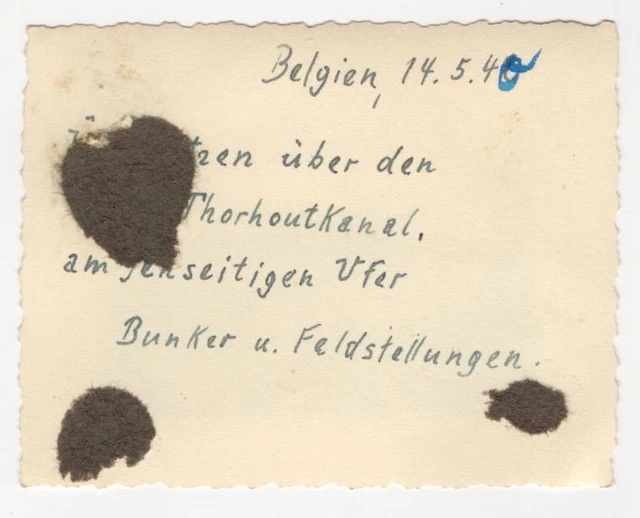 FOTO 2 WK Torhout Kanal Bunker und Feldstellungen 1940 Belgien EUR 9,90 ...