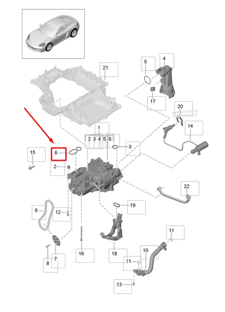 PORSCHE 911 991 Engine Oil Pump Gasket 0PB115189 NEW GENUINE £49.29 ...