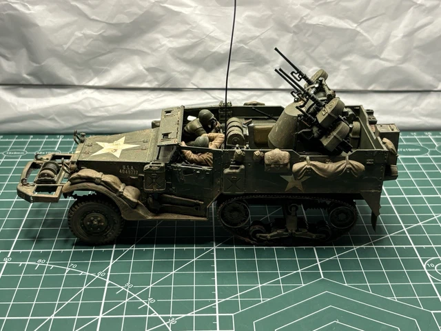 TAMIYA 1/35 BUILT,PAINTED,DETAILED US M16 Multiple Gun Carriage With ...