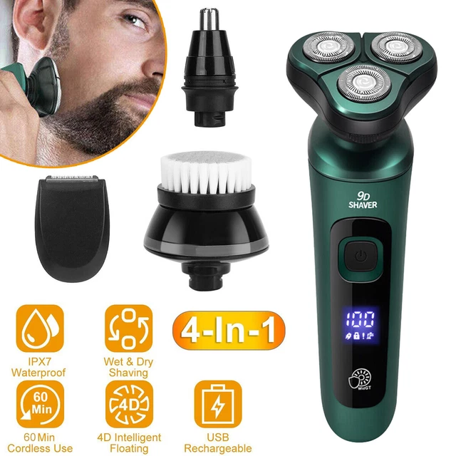 RASOIO CALVO 3D rasoio elettrico per la testa taglia barba uomo rasoio ...