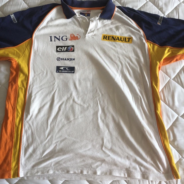 ING RENAULT TEAM FORMULA 1 F1 POLO ONE SHIRT JERSEY ALONSO ERA SIZE ...