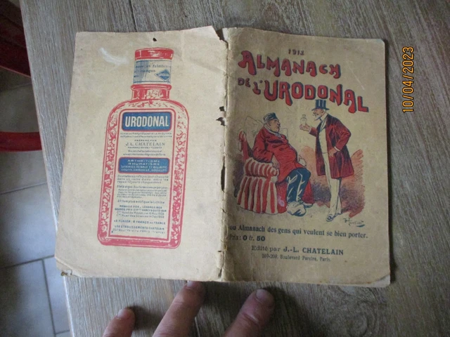 ANCIEN LIVRET PUBLICITAIRE Almanach L'Urodonal et Flacon illustrateur ...