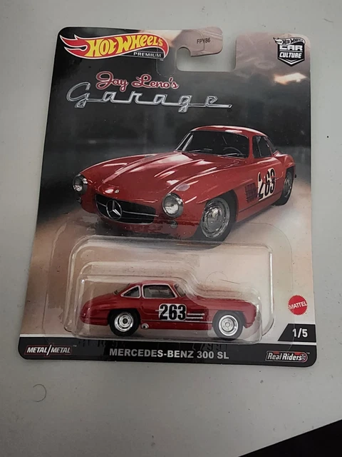 HOT WHEELS PREMIUM Jay Leno's Garage Mercedes-Benz 300 SL Red FNQHotwheels F701 EUR 12,37 ...