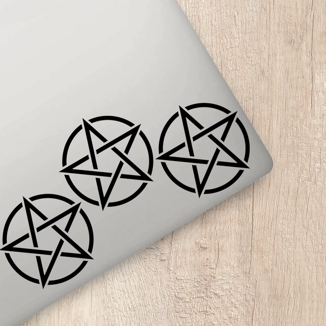 PENTAGRAM STICKER SET Car Laptop Decal Pentagrams 5 Point Star ...