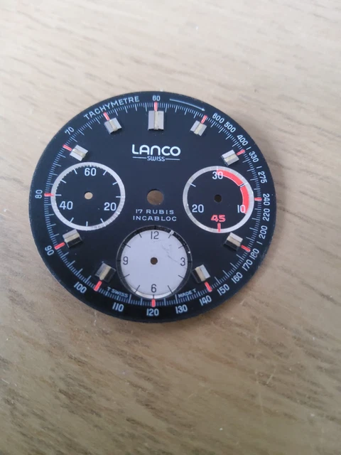 LANCO CHRONOGRAPH DIAL, fits valjoux 7736 and case 93001 £31.92 ...