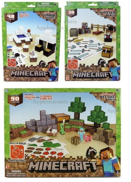 MINECRAFT PAPERCRAFT OVERWORLD Deluxe Utility Pack Schnee Biom Mojang ...