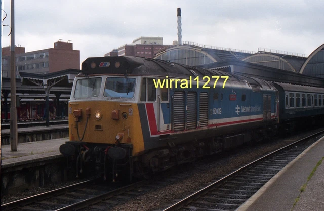 ORIGINAL RAILWAY PHOTOGRAPHIC negative Class 50 50019 at Paddington £3. ...