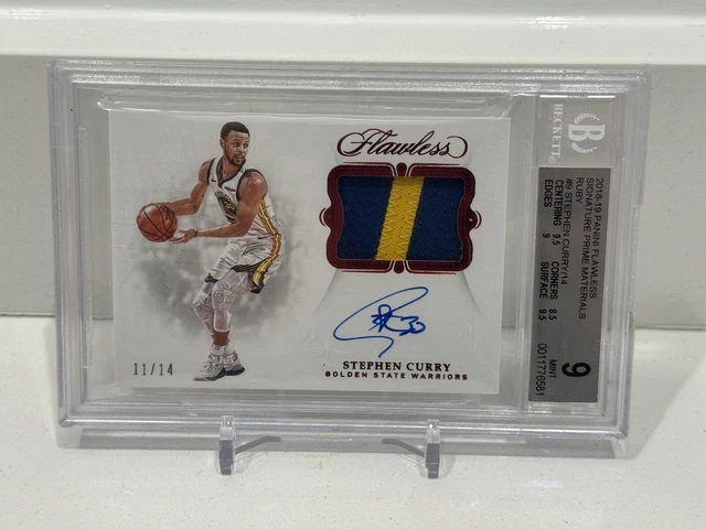 2018 IMPECCABILE STEPHEN Curry firma Prime patch rubino auto 11/14 BGS ...