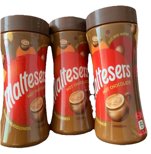 MALTESERS HOT CHOCOLATE 2 x 225g Cocoa and Malt Flavoured Powder Drink ...