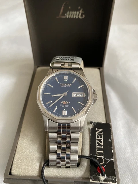 CITIZEN AUTOMATIC-DAY/DATE (WR100) Men Watch-Stainless Steel (Blue Dial ...