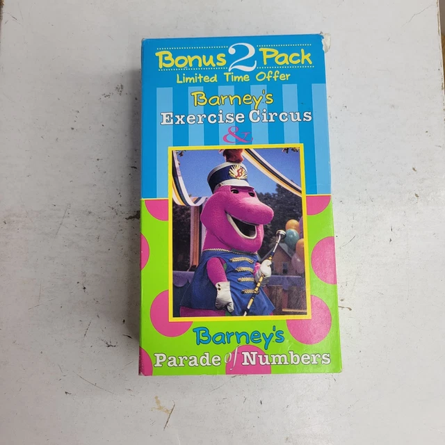 BARNEY - EXERCISE Circus / Parade Of Numbers (Double Pack) (VHS, 1997 ...