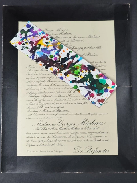 FAIRE-PART DÉCÈS, MME Michau née Bouclet, 1859-1904, Villemomble, Seine ...