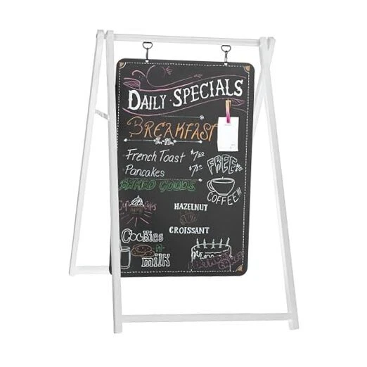 MODERN METAL DOUBLE Sided Swinging 24x38 Inches White Frame ...