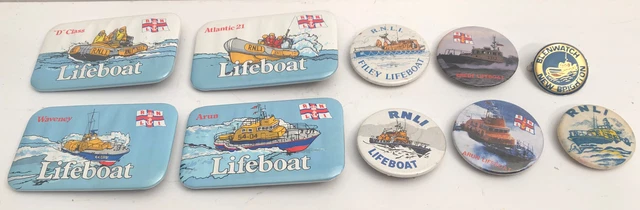 RNLI LIFEBOAT PIN Badges 10 Vintage 1970’s, 1980’s & 1990’s Adverting ...