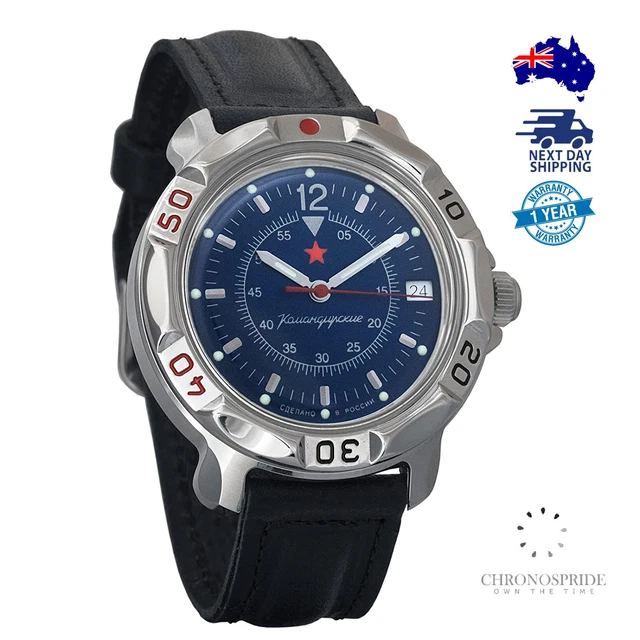 VOSTOK KOMANDIRSKIE 811398 Military Russian Mens Mechanical Commander ...