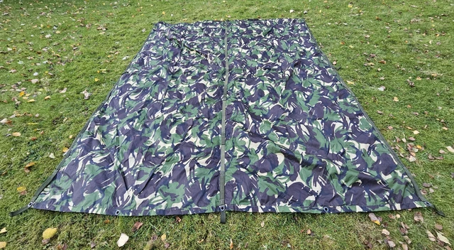 BRITISH ARMY WOODLAND Basha Ground Sheet Camo DPM Tarp Surplus ...