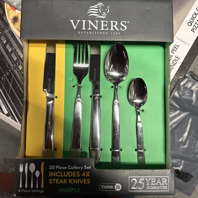 VINERS 20 PIECE cutlery set includes 4x steak knives marple £34.99 ...