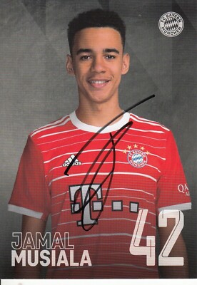 JAMAL MUSIALA FC Bayern Munich SIGNED Autograph Card 2021/22 21/22 £9. ...