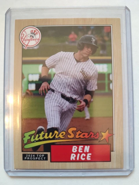 2024 BEN RICE Future Stars Rookie Card New York Yankees. Carta in mano ...