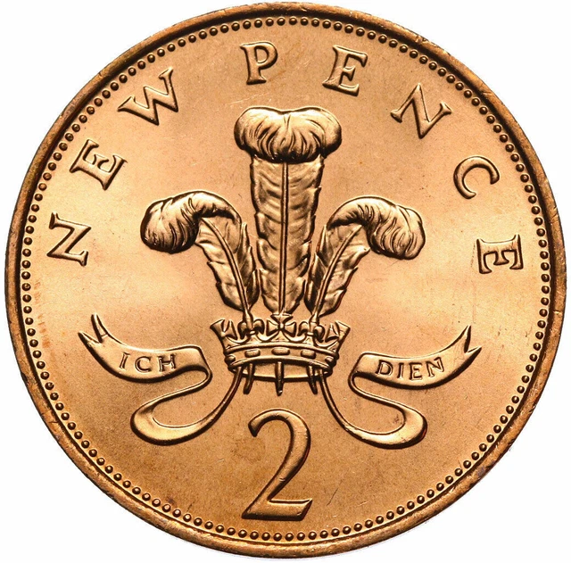 GREAT BRITAIN ENGLAND Queen Elizabeth II 2 NEW PENCE Penny 1971 ...