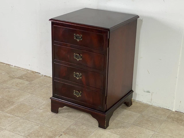 ANTIQUE REGENCY STYLE dark mahogany hifi stereo cabinet with lift top ...