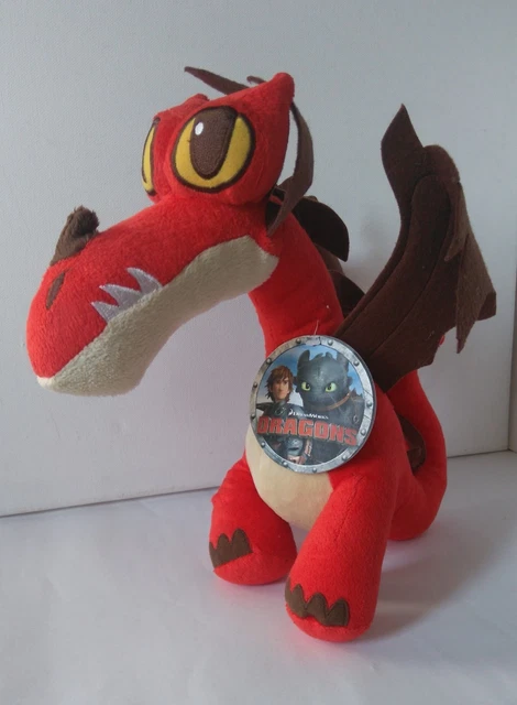 DREAMWORKS DRAGONS RED Dragon Plush Soft Toy Figure Whitehouse Doll ...